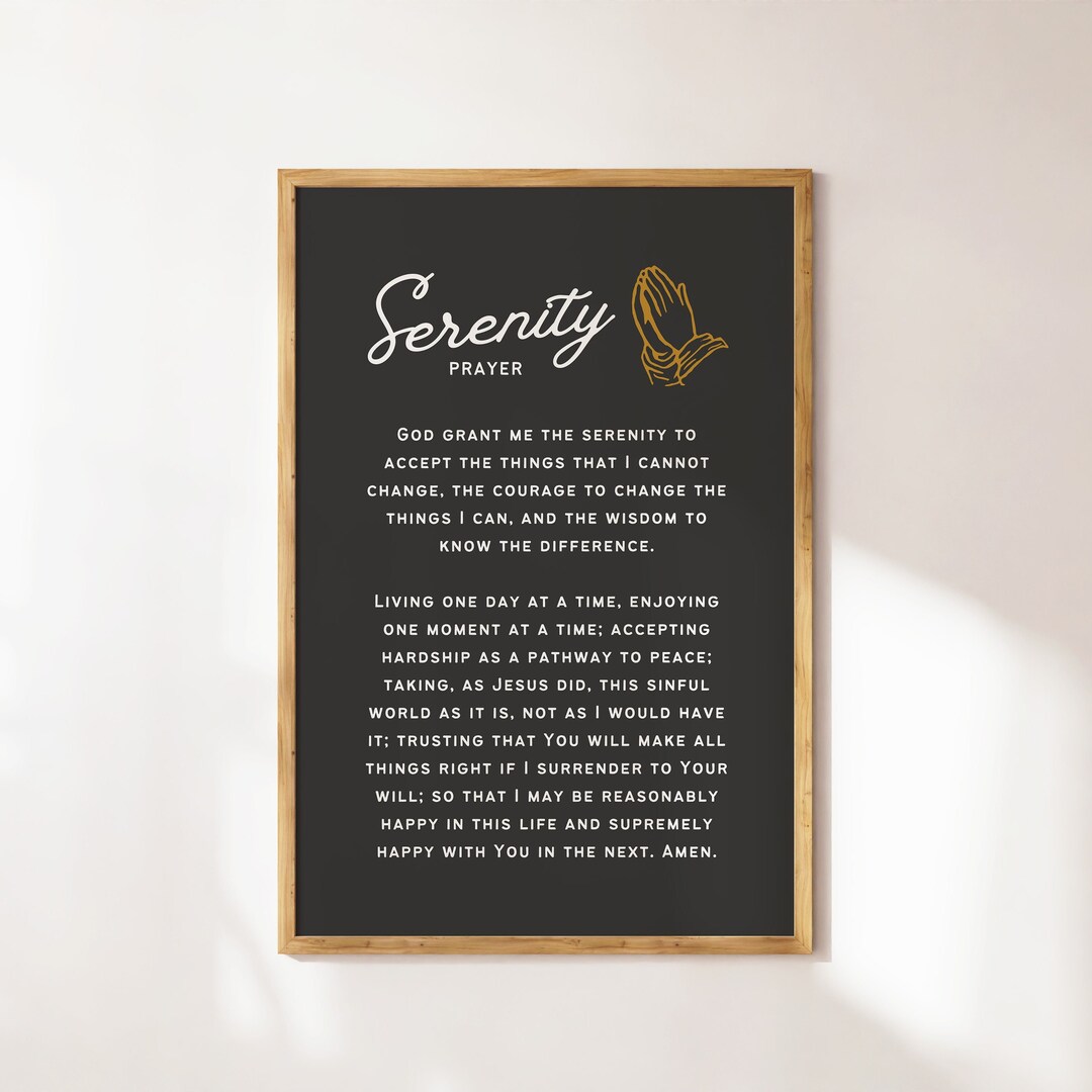 Christian Wall Art, Christian Serenity Prayer, Modern Christian Art ...