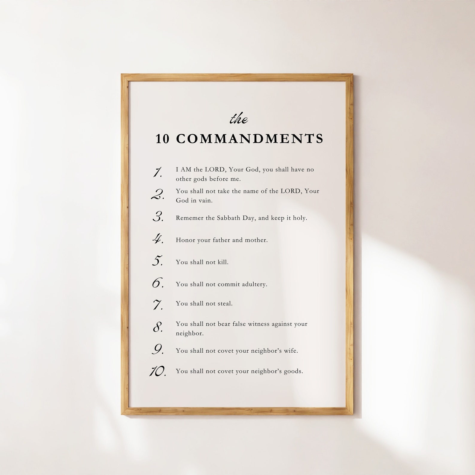 The 10 Commandments Printable Wall Art: Christian Home Decor (digital ...