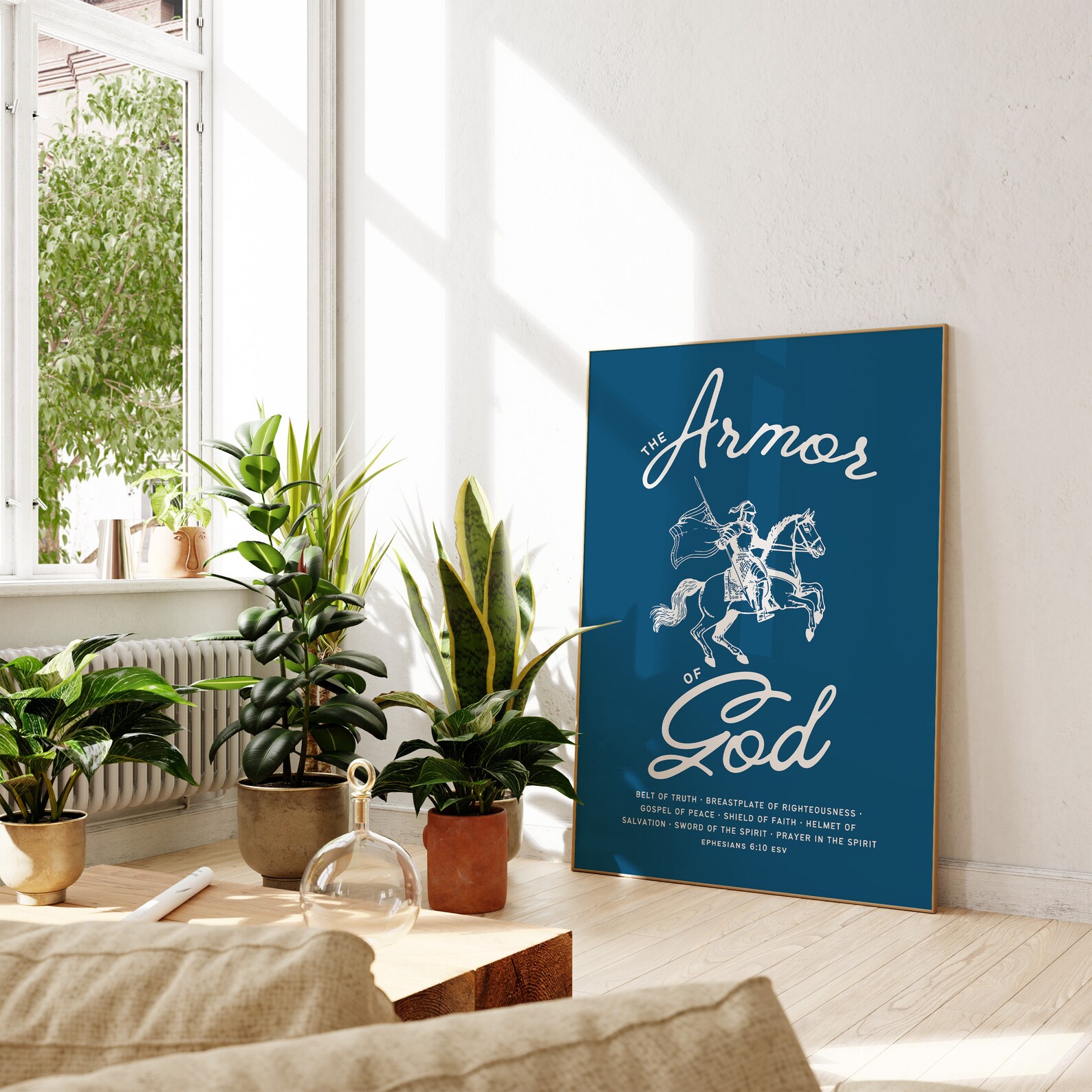 Armor of God Vintage Christian Art Print: Bible Verse Poster (digital ...