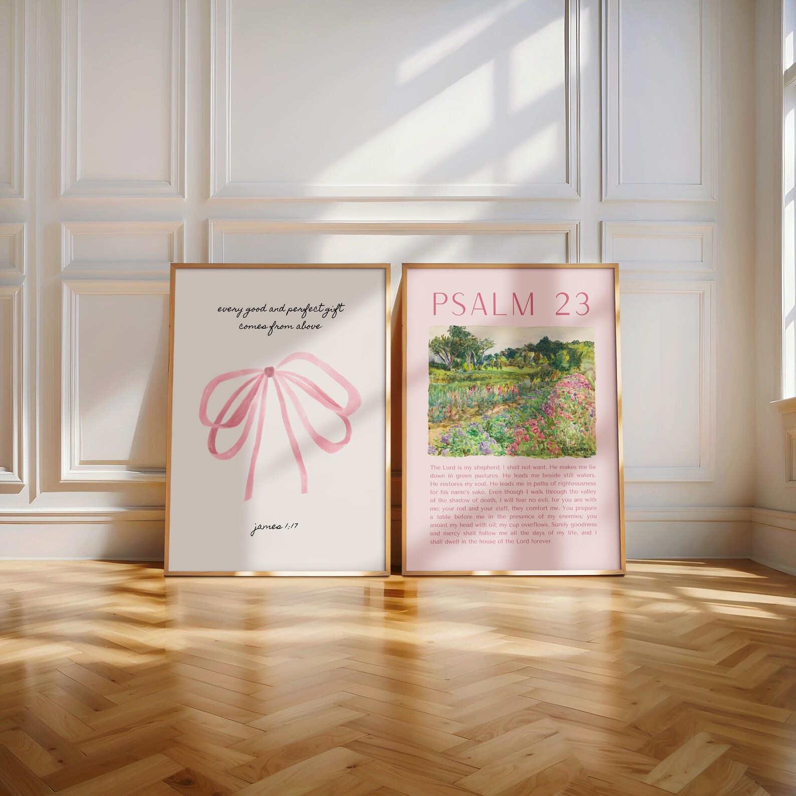 Pink Christian Wall Art Bundle: Bible Verse Prints (digital Download ...
