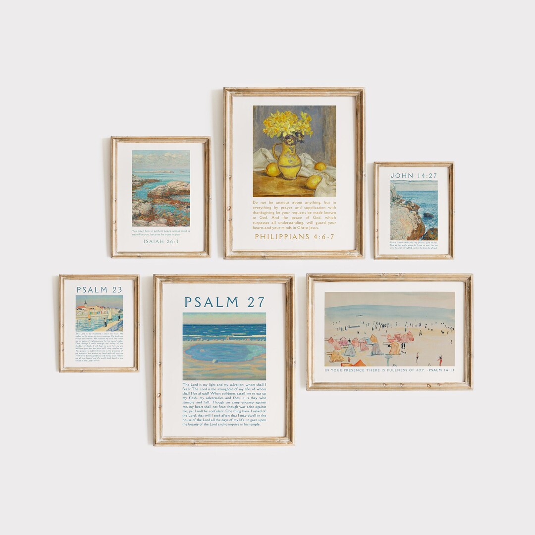 Christian Wall Art Bundle Summer Landscapes Gallery Wall Set Colorful ...