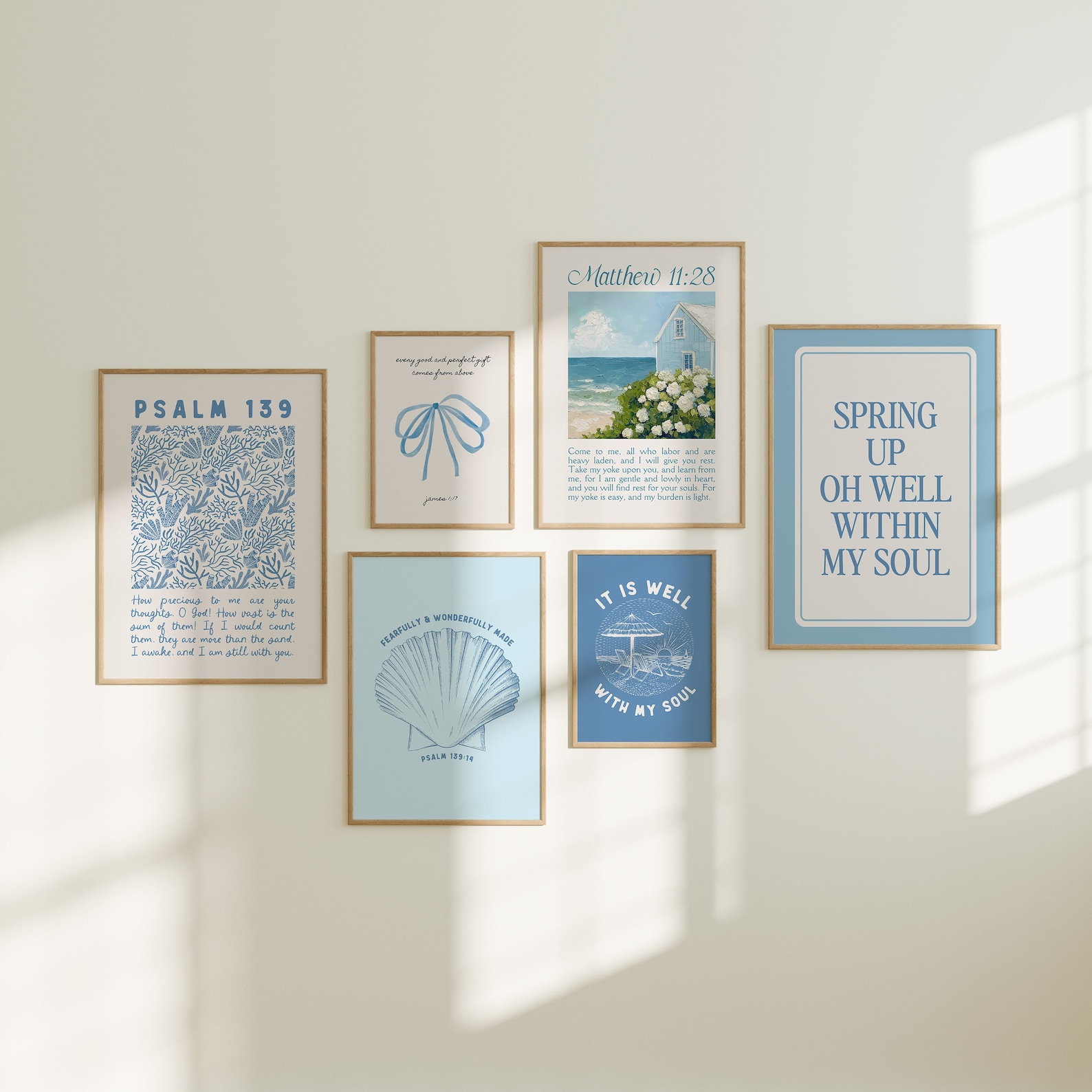 Coastal Christian Wall Art Mega Bundle: Bible Verse Prints (digital ...