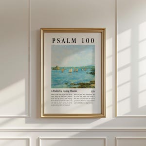 Psalm 100 Coastal Christian Wall Art Bible Verse Wall Art Trendy ...