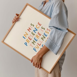 Psalm 16:11, Minimalist Christian Wall Art, Digital Print Handwritten ...