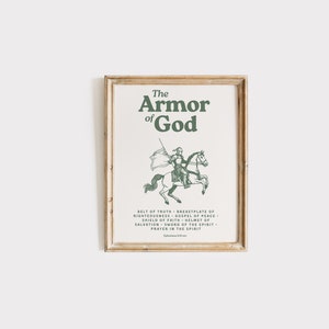 The Armor of God Wall Art Christian Wall Art Retro Vintage Print Dorm ...
