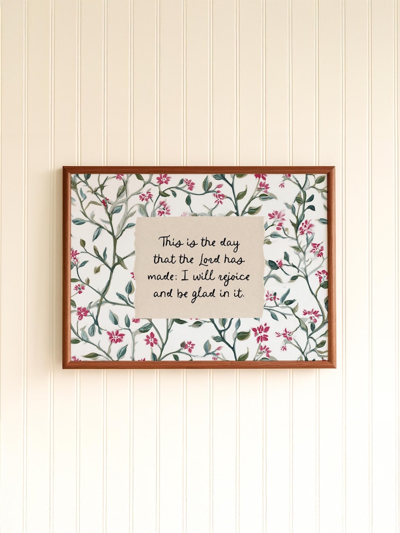 Cottagecore Bible Verse Print – Floral Christian Wall Art (digital ...