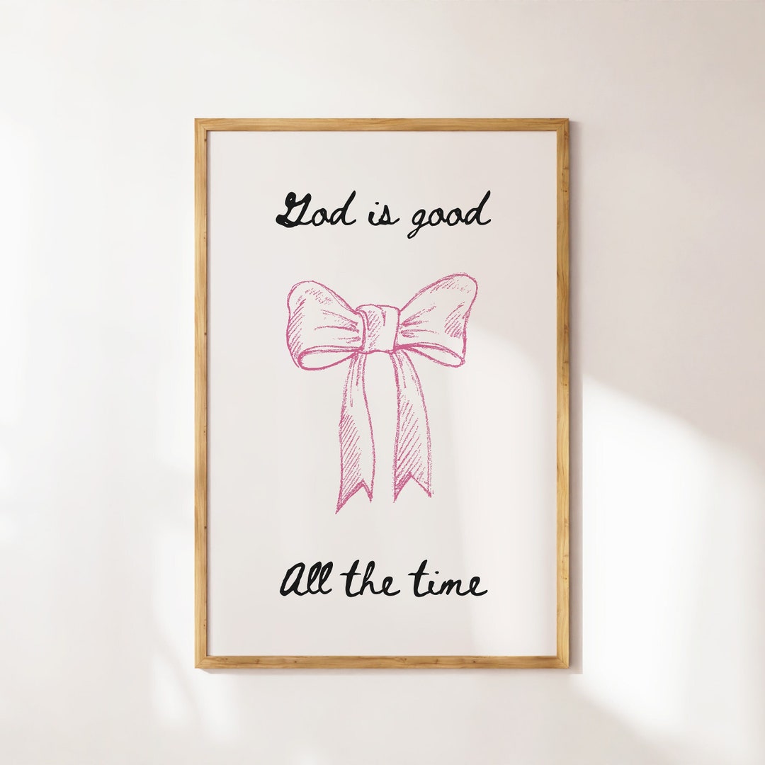 God is Good, Coquette Room Decor Aesthetic, Christian Wall Art, Cute ...