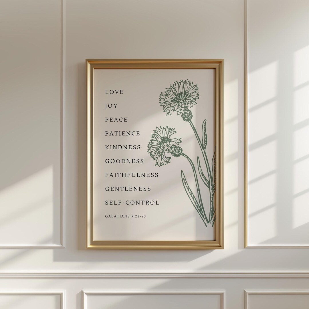 Fruit of the Spirit Wall Art, Christian Wall Art, Bible Verse Home ...