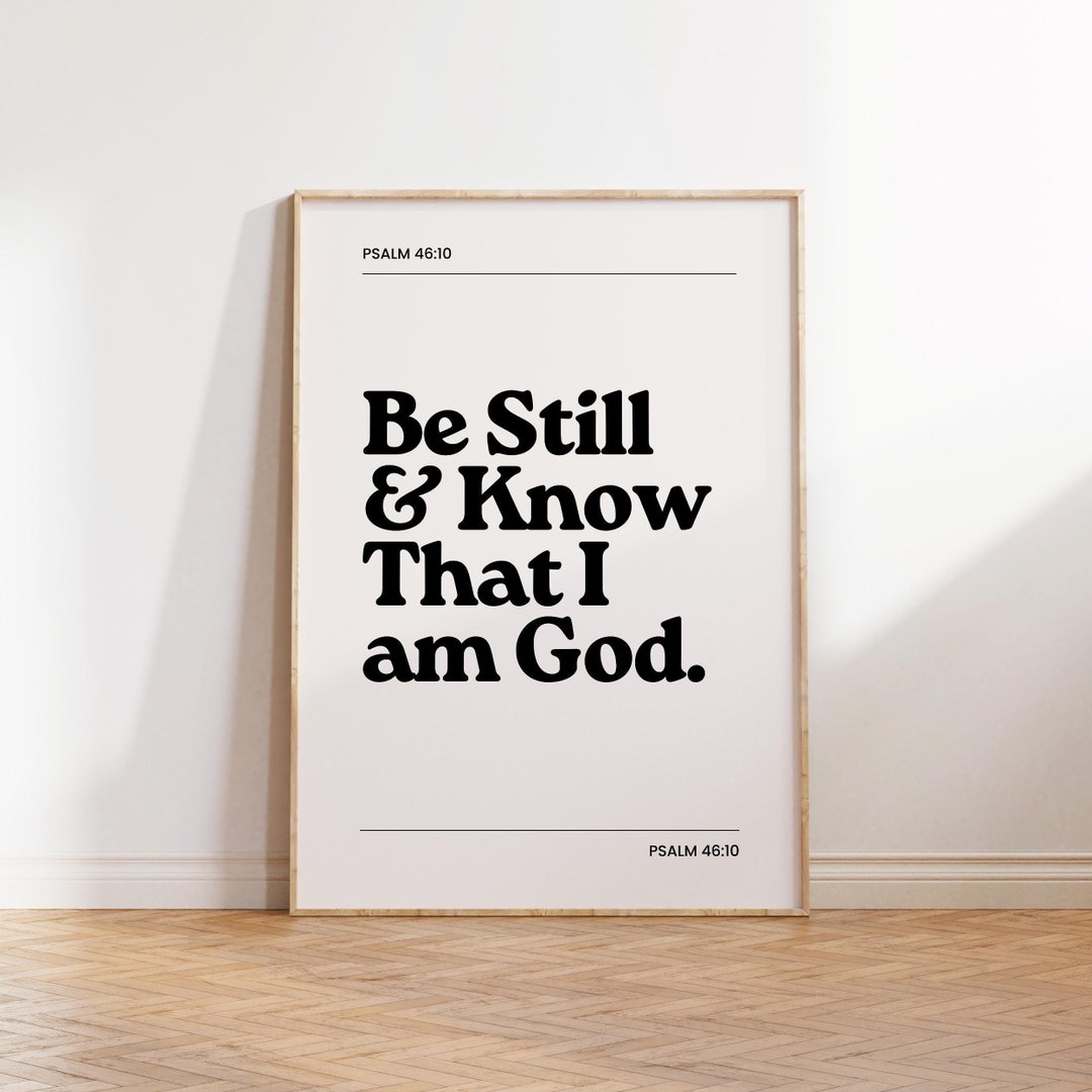 Psalm 46 Christian Wall Art: Bible Verse Poster (digital Download) - Etsy