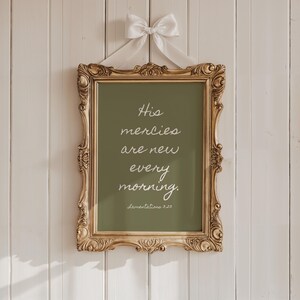 His Mercies Are New Every Morning Christian Prints Bible Verse Wall Art ...