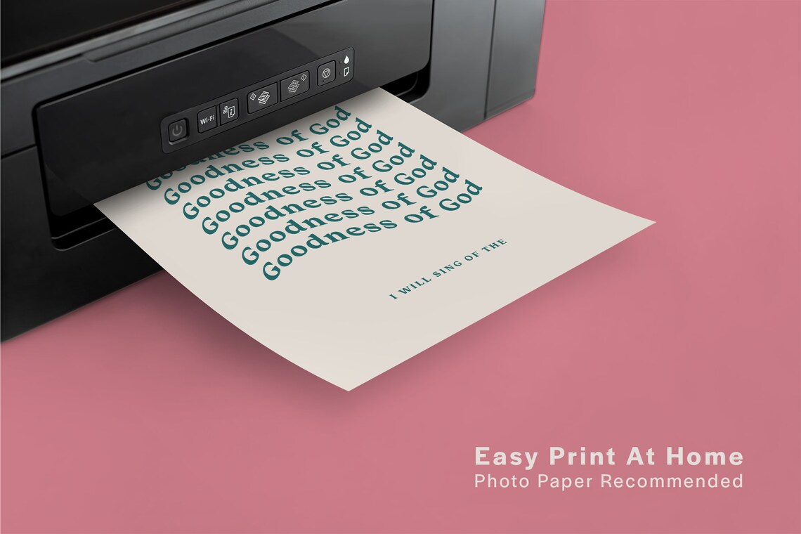 Goodness of God Print Digital Download Christian Wall Art - Etsy