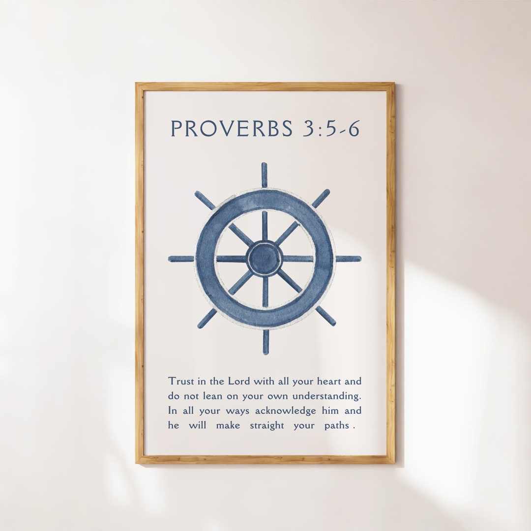 Proverbs 3 Coastal Granddaughter Prints Christian Wall Art Bible Verse ...