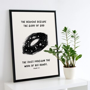 Psalm 19:1 the Heavens Declare Christian Wall Art Digital Download Kids ...