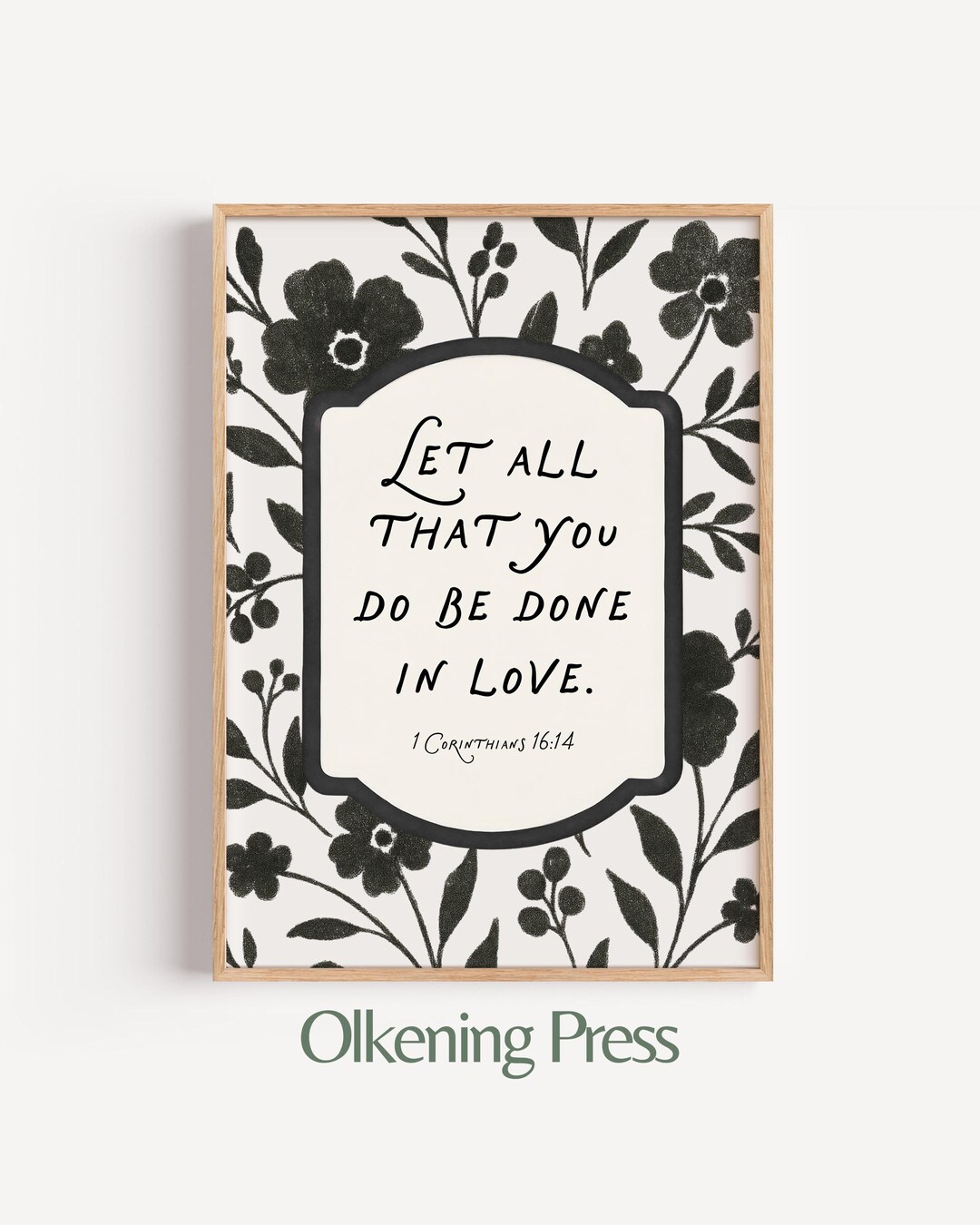 Christian Wall Art - Let All That You Do Be Done in Love, Bible Verse ...