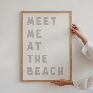 Meet Me at the Beach Poster, Beachy Wall Art Print, Coastal Wall Art ...