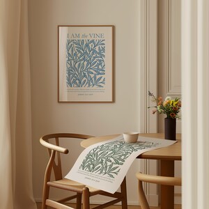 I Am the Vine Vintage Poster for Christian Home Wall Decor for ...
