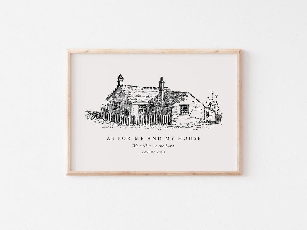 Vintage Landscape Farmhouse Print for Christian Home Wall Decor for ...