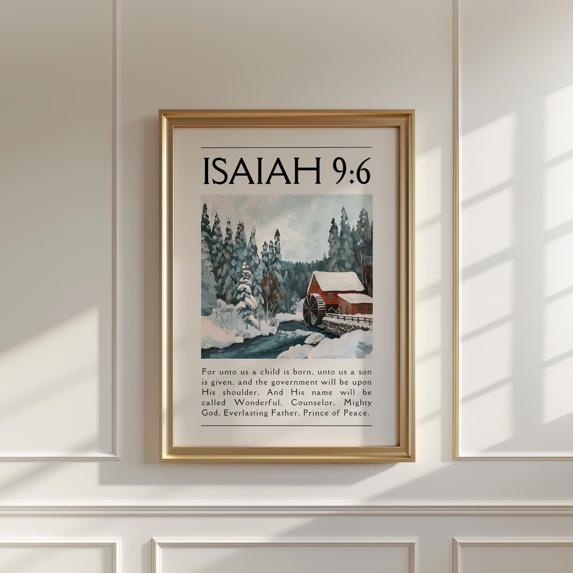 Isaiah 9:6 Christmas Wall Art, Christian Wall Art, Minimalist Bible ...