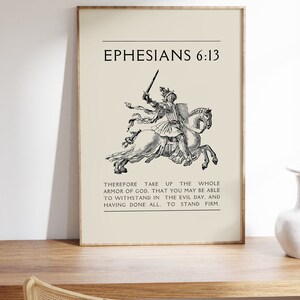 Ephesians 6:13, Vintage Armor of God Print, Christian Poster, Printable ...