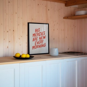 New Mercies Minimalist Christian Typography Wall Art Print Art Digital ...