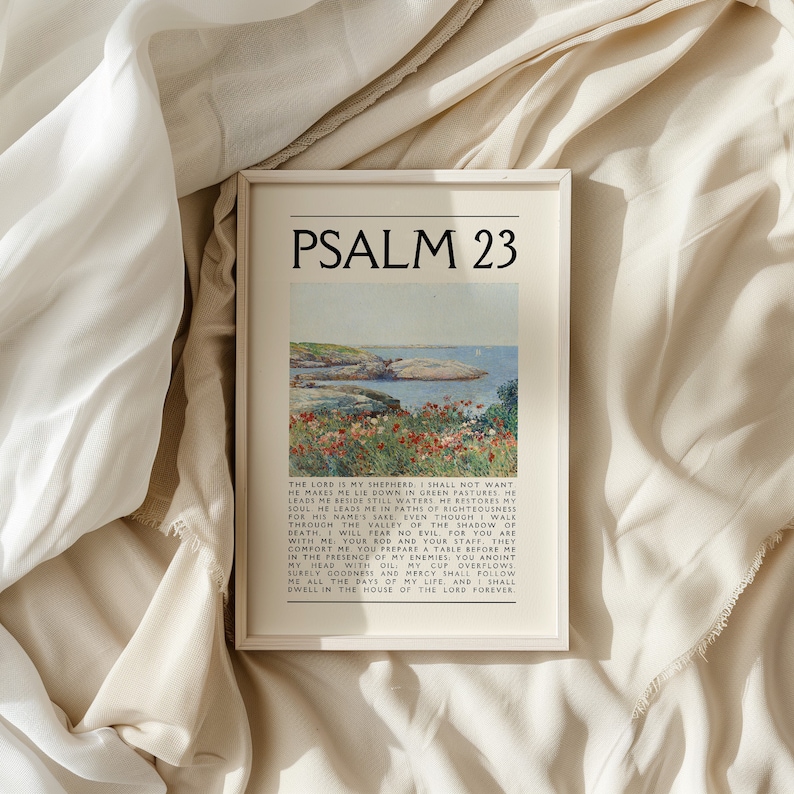 Psalm 23 Print: Vintage Christian Wall Art (digital Download) - Etsy
