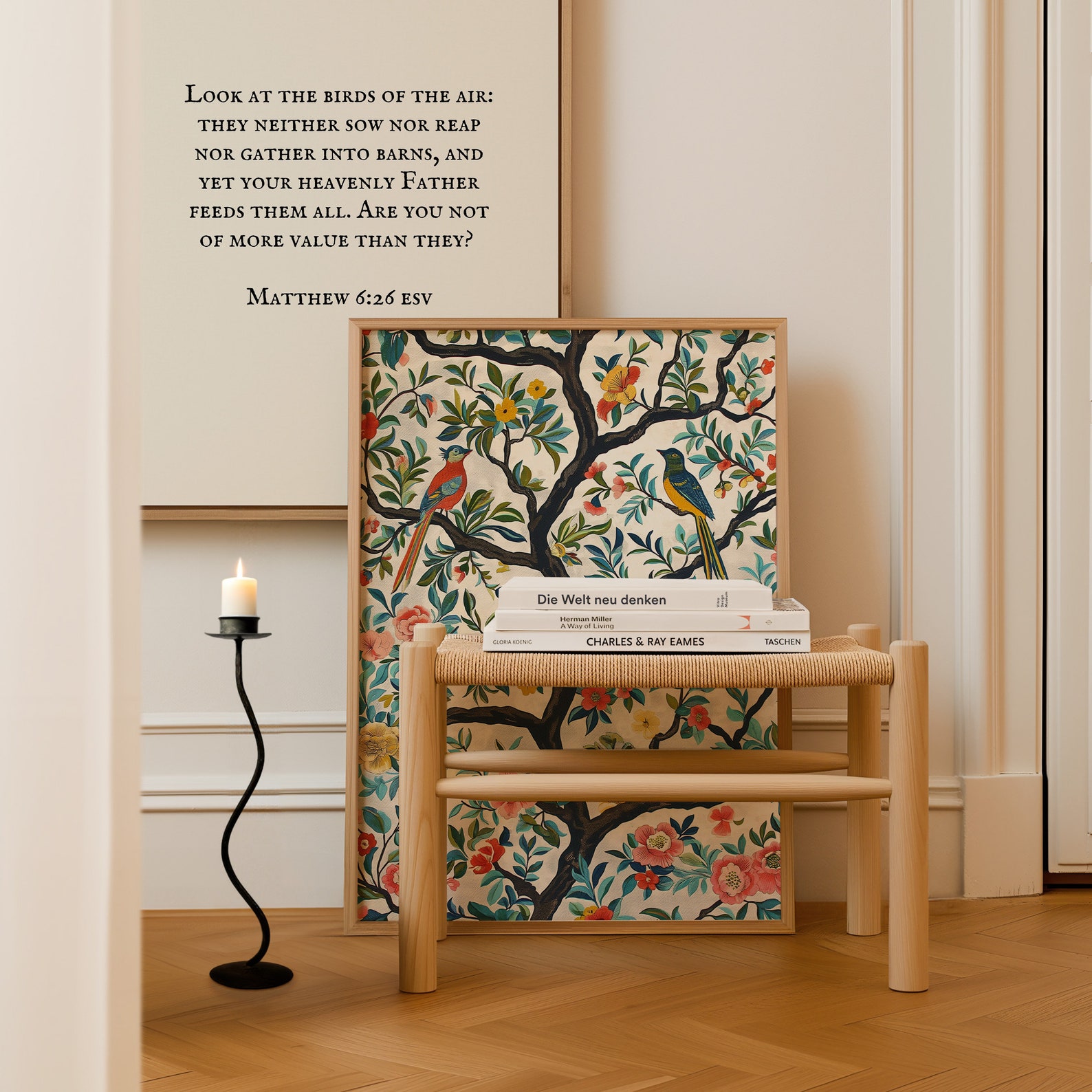 Chinoiserie Vase Print Set: Matthew 6 Bible Verse Art (digital Download ...