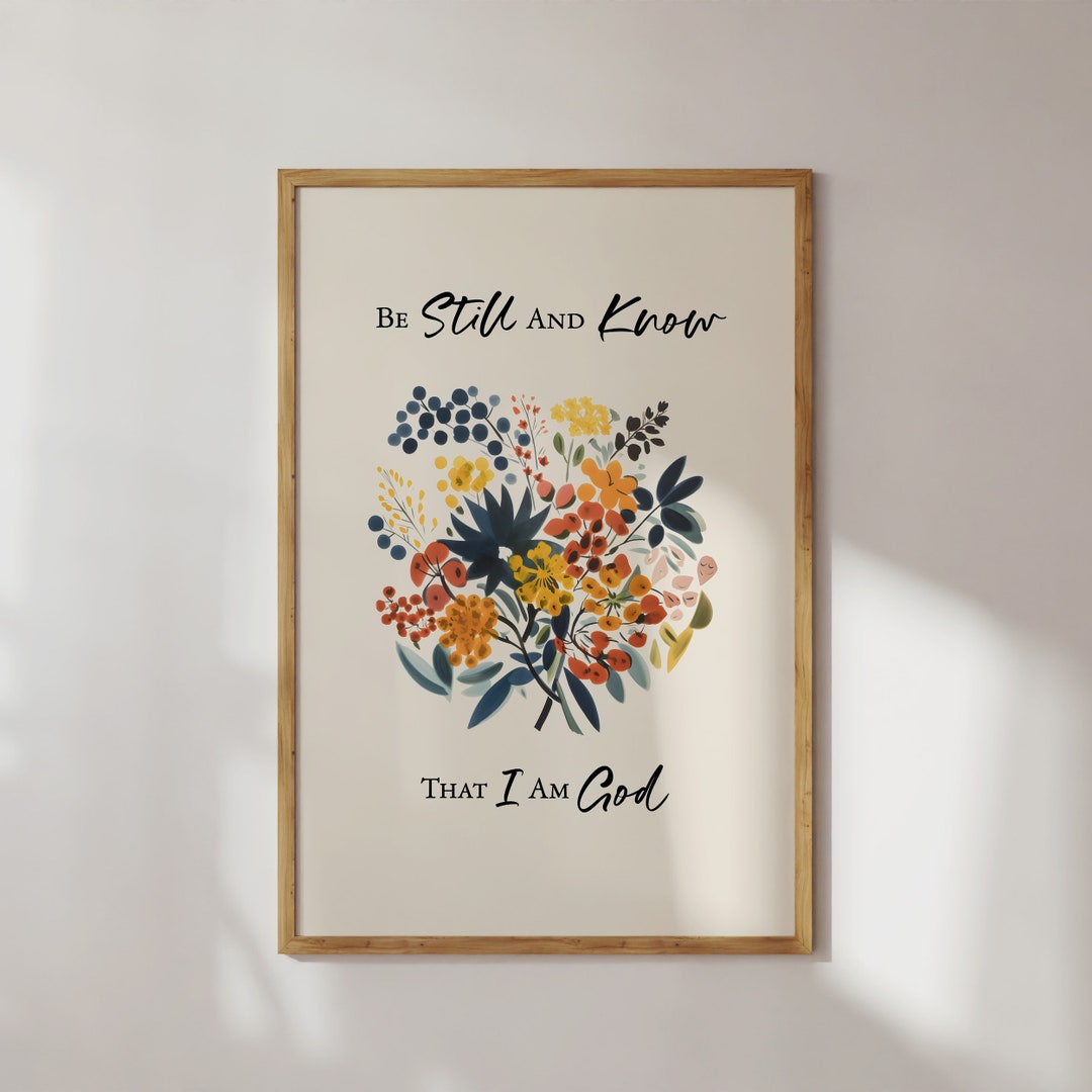Be Still and Know, Psalm 46:10, Matisse Poster, Maximalist, Christian ...