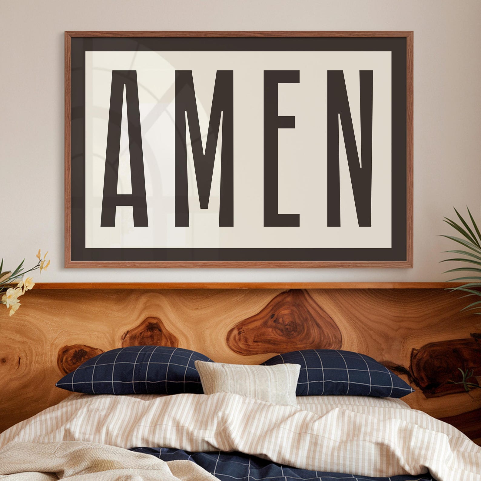 AMEN Minimalist Landscape Print: Christian Wall Art (digital Download ...