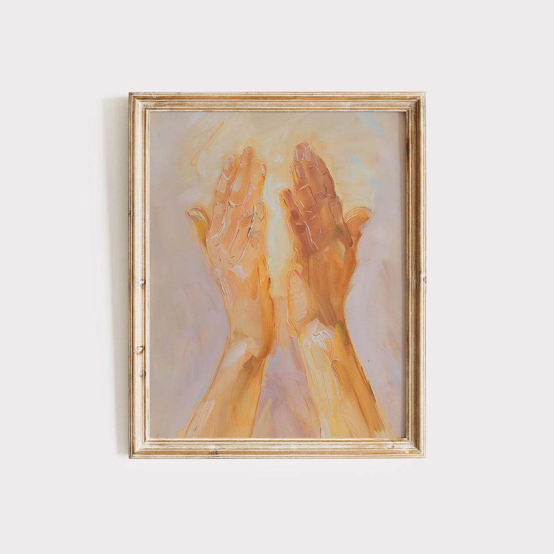 Praying Hands Painting: Vintage Christian Art (digital Download) - Etsy