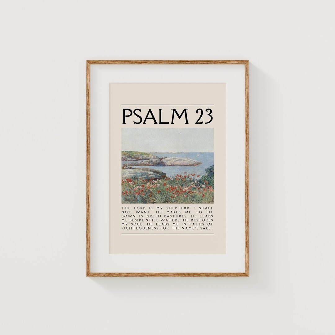 Psalm 23, Printable Wall Art, Christian Poster, Christian Wall Art ...