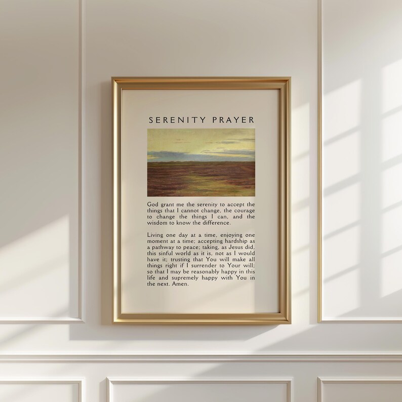 Serenity Prayer Christian Printable Wall Art (digital Download) 553 - Etsy