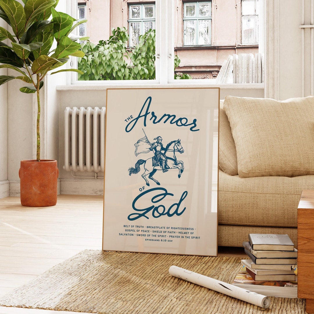 Armor of God Vintage Sunday School Classroom Print Christian Wall Art ...
