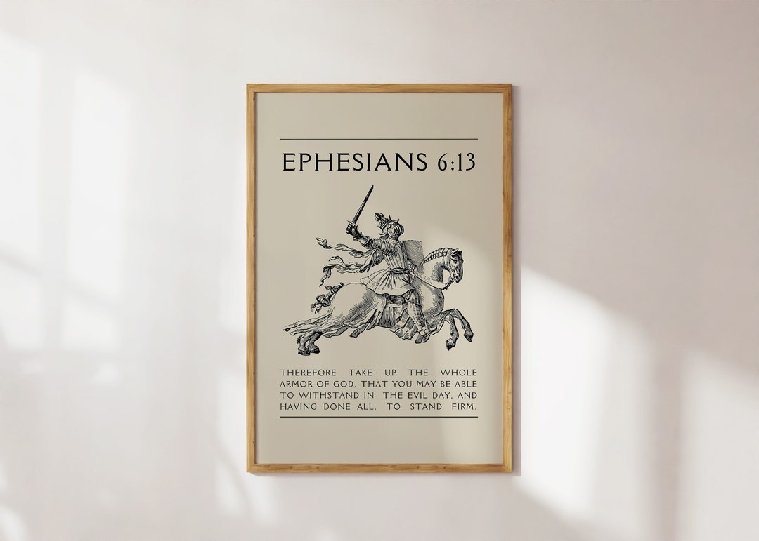 Ephesians 6:13, Vintage Armor of God Print, Christian Poster, Printable ...