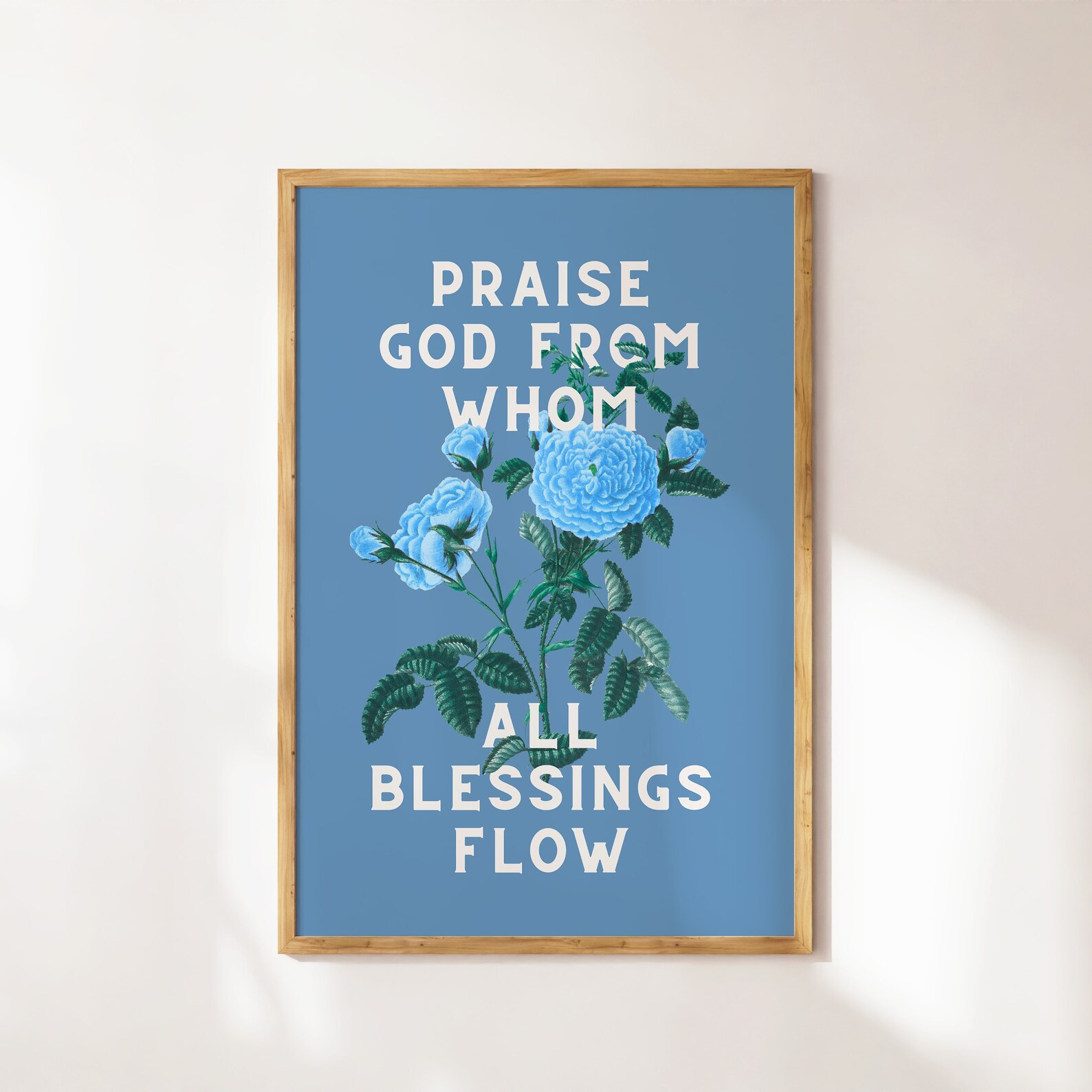 Blue Christian Wall Art Set: Bible Verse Prints (digital Download) - Etsy