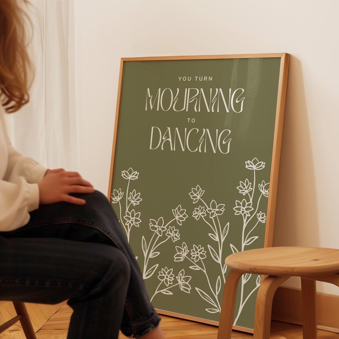 Mourning to Dancing Flower Print, Christian Wall Art, Fall Wall Art ...