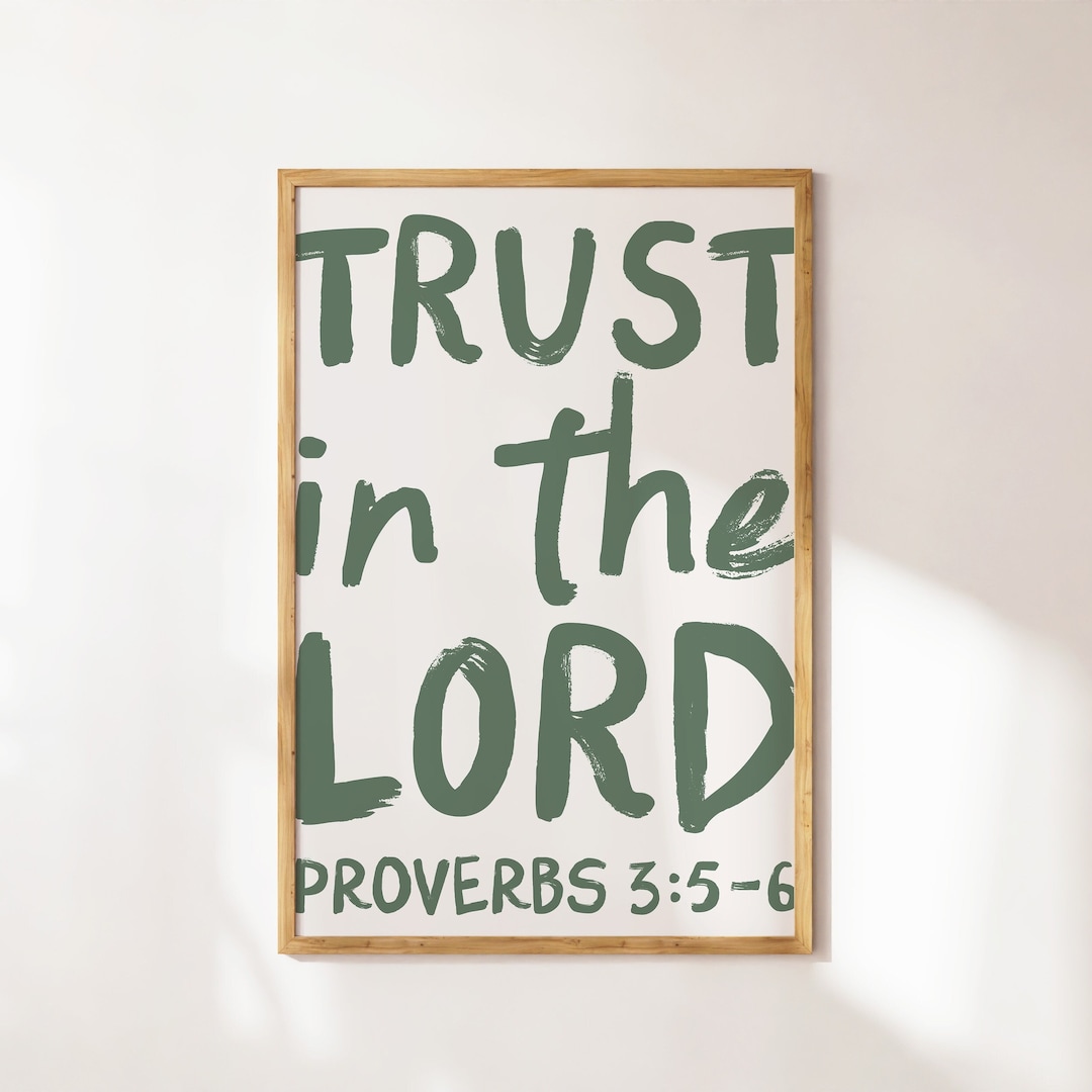 Trust in the Lord Christian Quote Bible Verse Wall Art for Christian ...