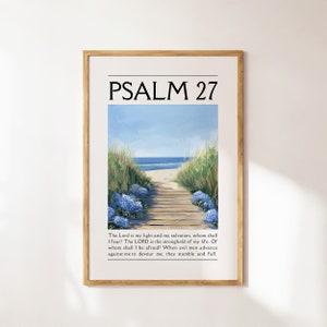 Psalm 27 Coastal Hydrangea Painting: Christian Nautical Art (digital ...