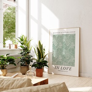 Rooted and Established in Love Christian Wall Art Vintage Floral ...