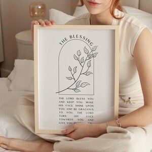 The Blessing Print, Christian Wall Art, Scripture Wall Art Gift, Dorm ...