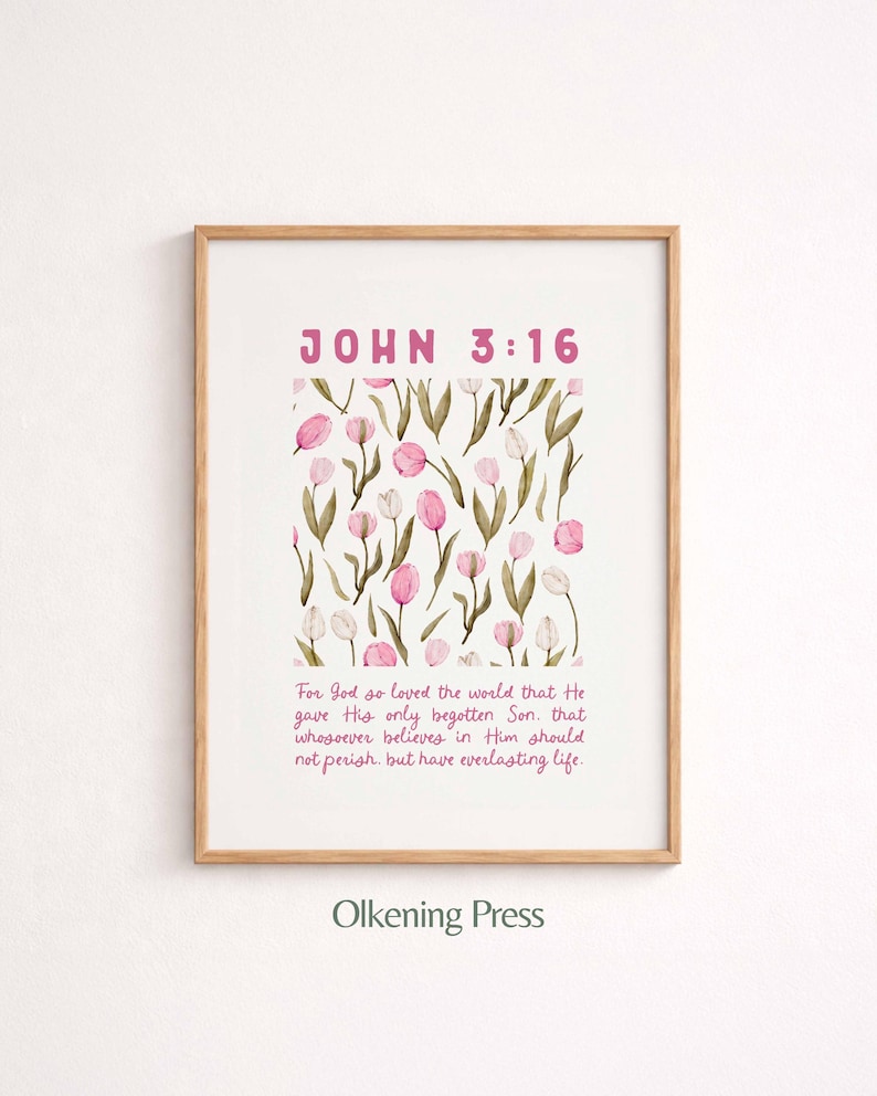 Spring Christian Wall Art Bundle, Bible Verse Posters for Easter Season ...