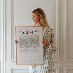 Psalm 91, Christian Wall Art, Printable Art Posters, Bible Verse Decor ...