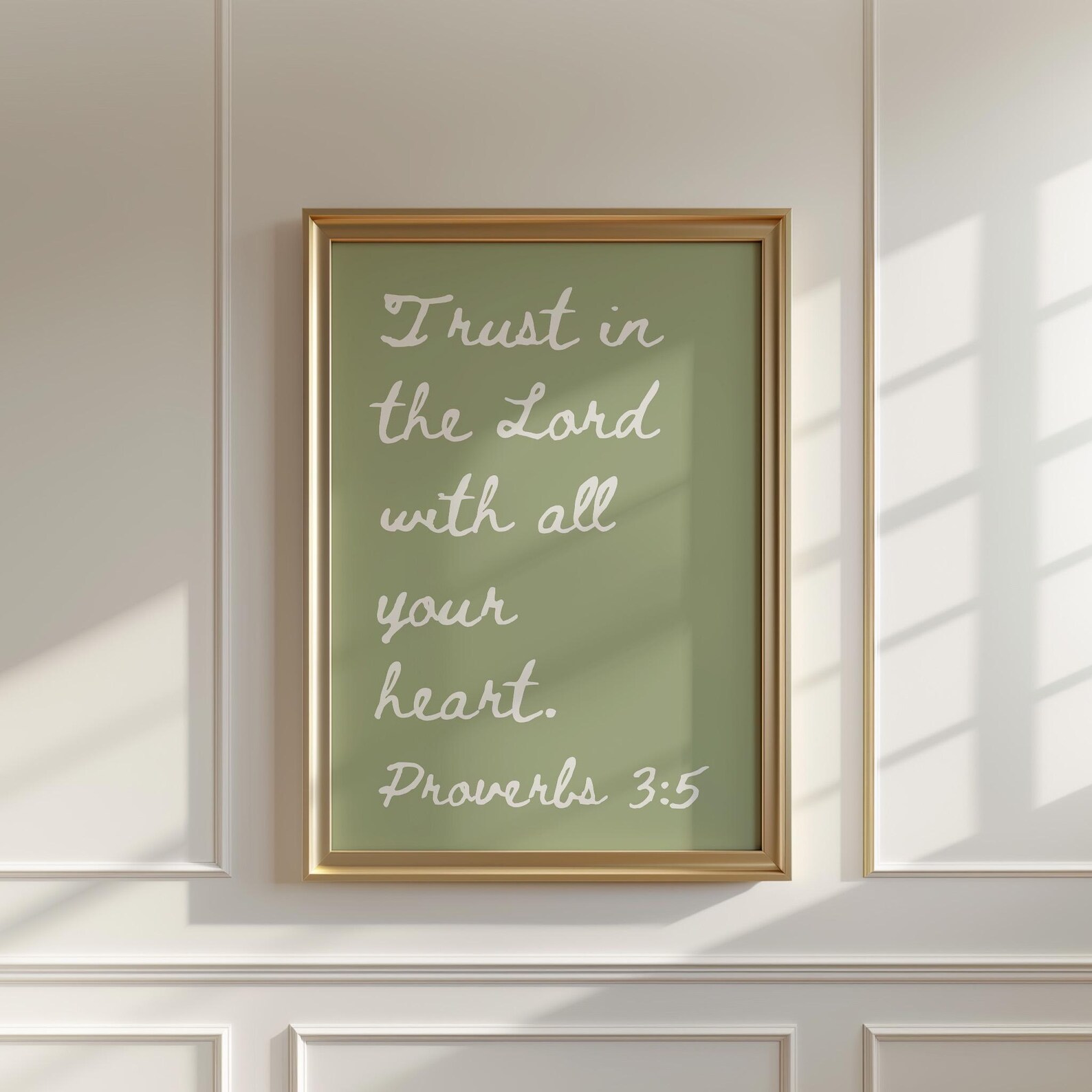 Proverbs 3:5 Christian Wall Art, Christian Quote Minimalist Poster ...