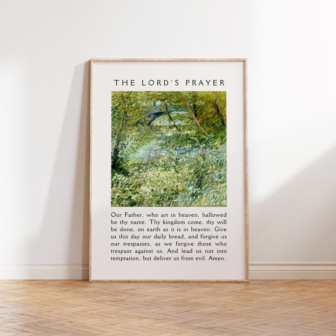 The Lord's Prayer Christian Wall Art Bible Verse Quote Sage Green Wall ...