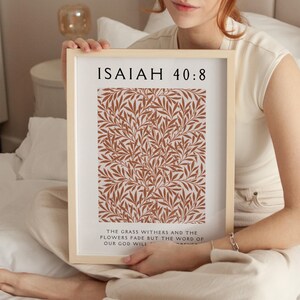 Isaiah 40:8 Christian Wall Art Bible Verse Quote Fall Wall Art ...