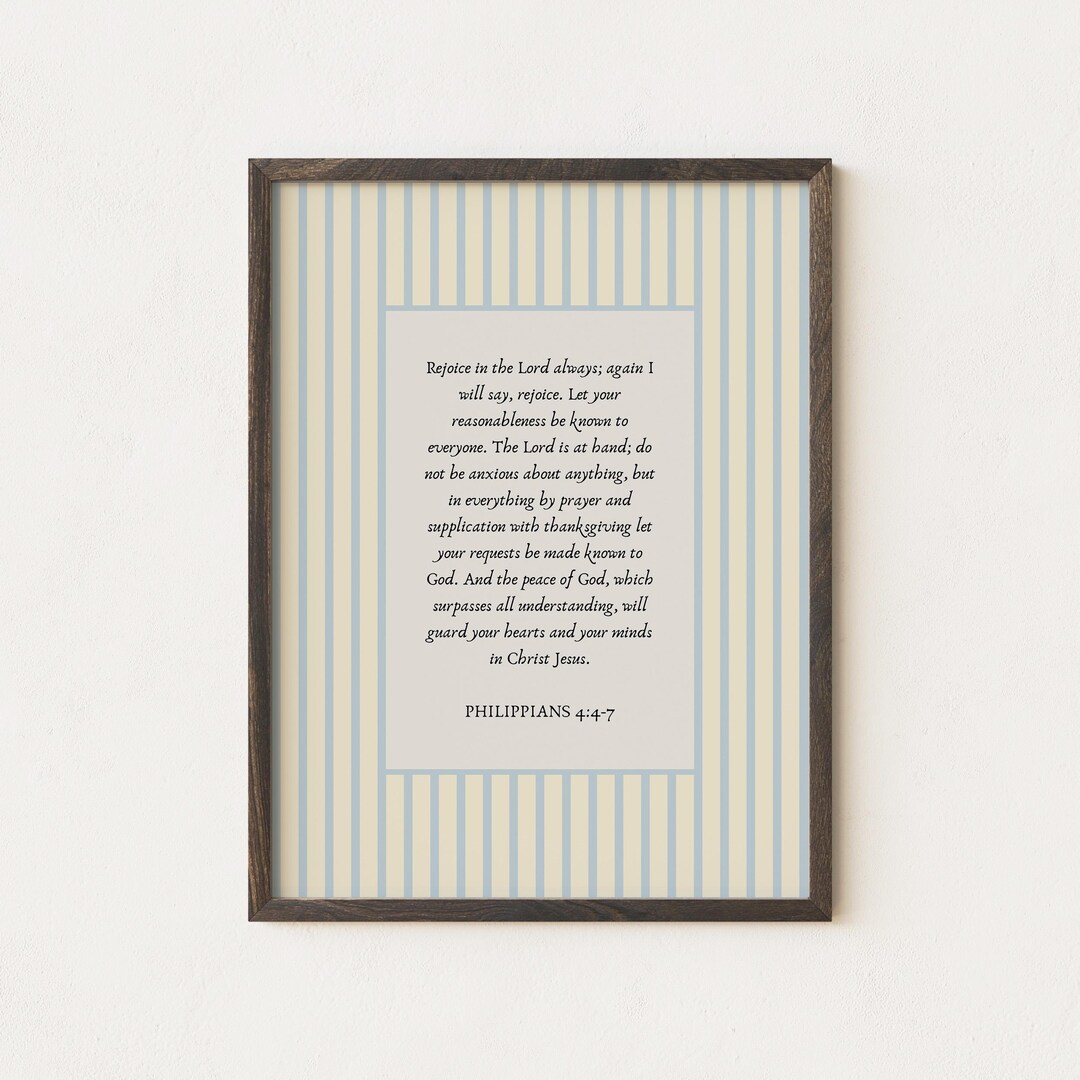 Philippians 4 Wall Art | Bible Verse Printable | Christian Scripture ...