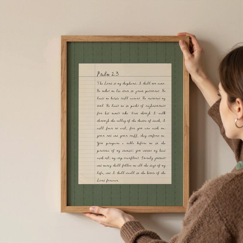 Psalm 23 Handwritten Print (digital Download) 546 - Etsy