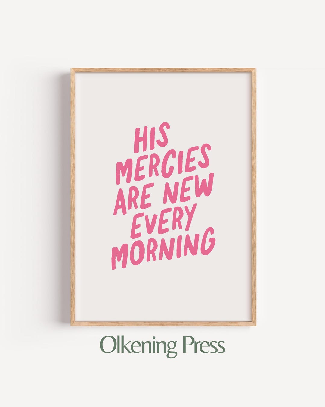 Christian Wall Art - Bible Printable Art, His Mercies Are New Every ...