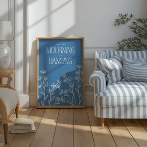 Mourning to Dancing, Christian Wall Art, Bible Verse Wall Art, Blue ...