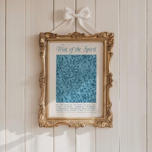 Blue Bible Verse Wall Art Prints: Christian Home Decor (digital ...