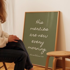 His Mercies Are New Every Morning Christian Prints Bible Verse Wall Art ...
